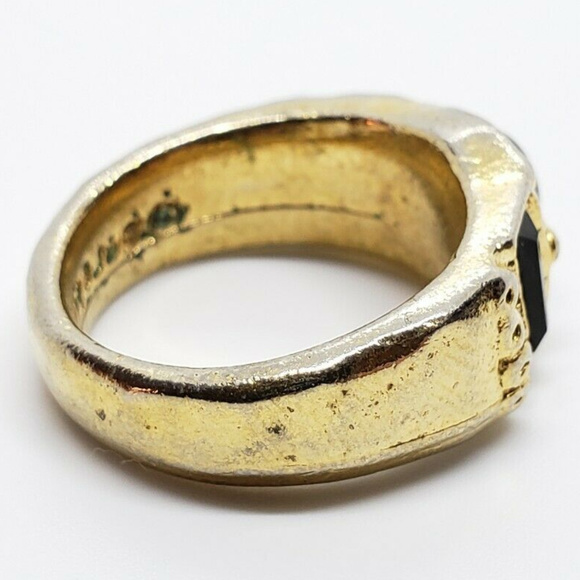 Edgar Berebi | Jewelry | Vintage Berebi Gold Red Art Glass Cab Ring 5 ...